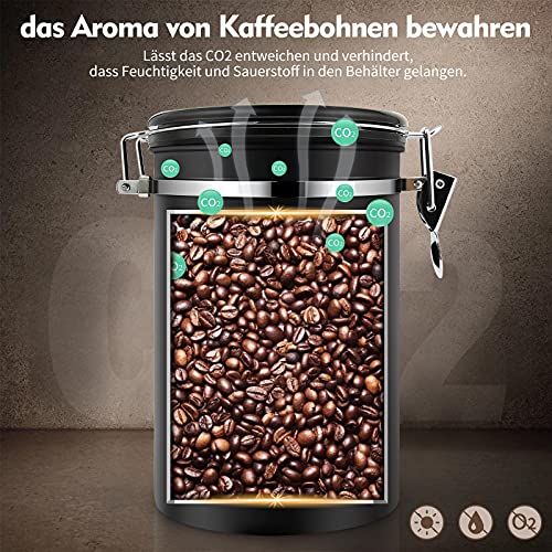 Panda Grip Kaffeedose | 1KG | Luftdicht Edelstahl - Kaffeetastisch